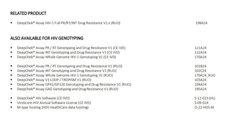 New kit Available !! Genotyping of the Full HIV-1 pol Gene with PR+RT ...